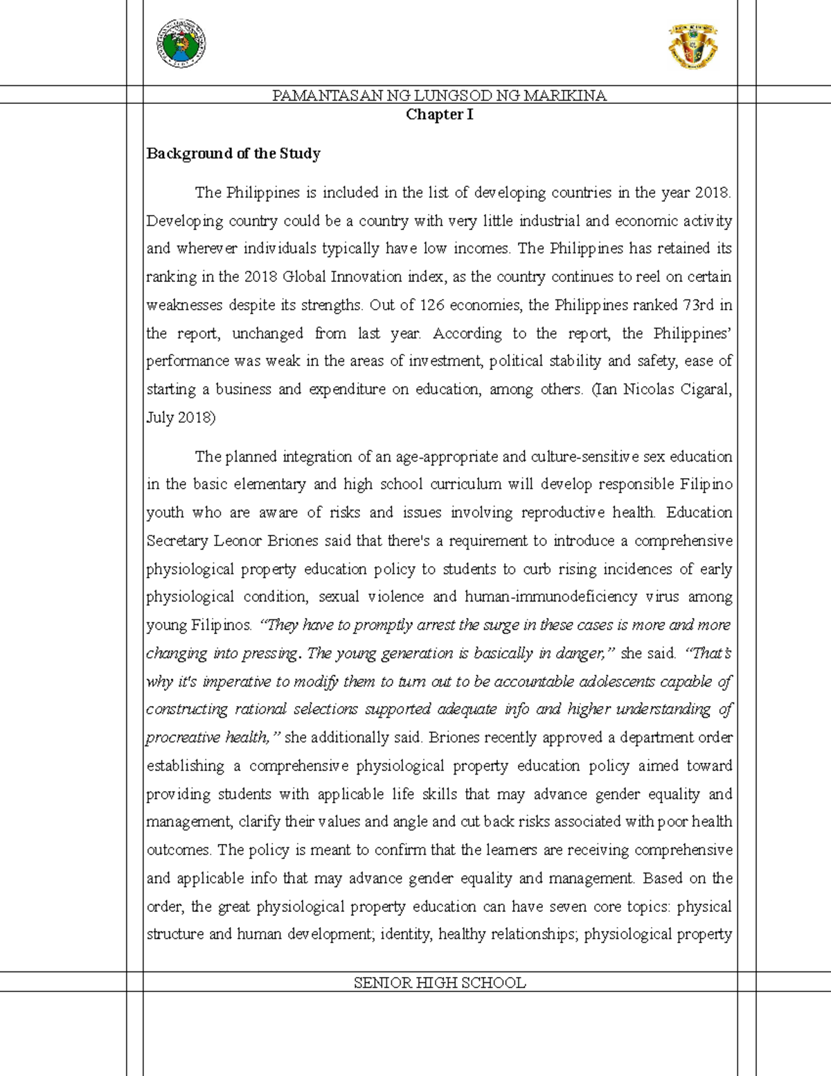 Chapter-1234 - Complete Chapter of Research 2 - Chapter I Background of ...