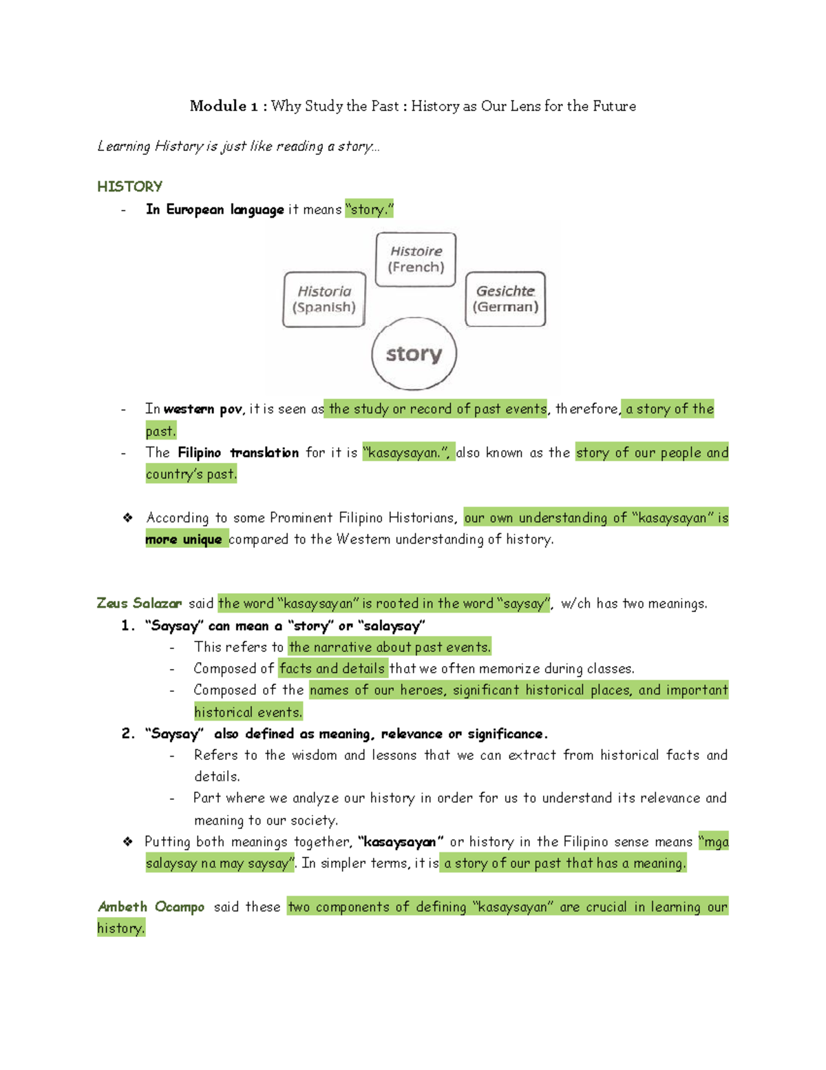 P1-GEN004-Reviewer - P1-GEN004-RevieweR - Module 1 : Why Study the Past ...