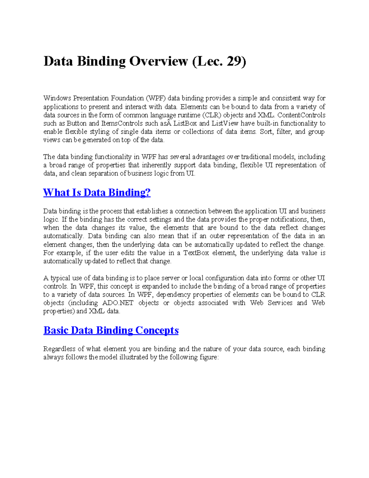 CS411 - Addendum - for practice - Data Binding Overview (Lec. 29 ...