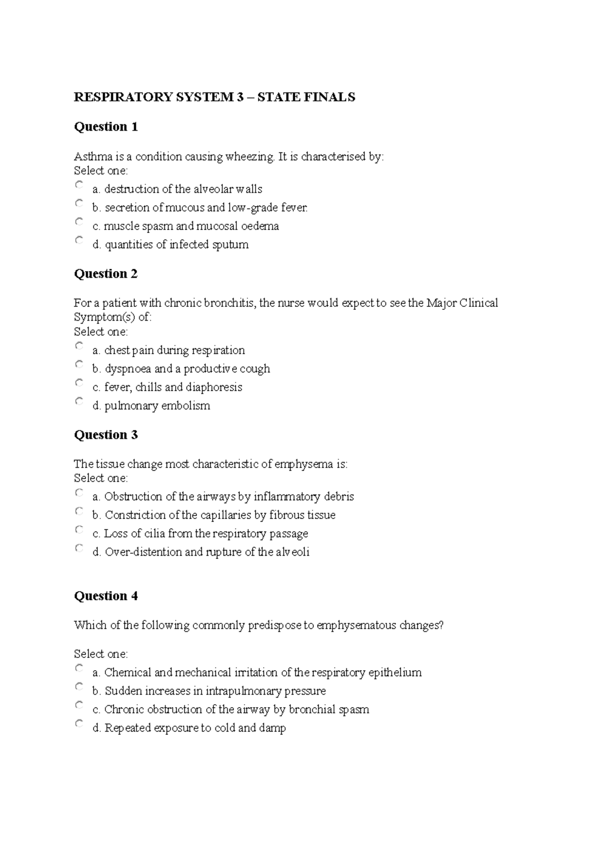 Respiratory System 3 - state final prep - RESPIRATORY SYSTEM 3 – STATE ...