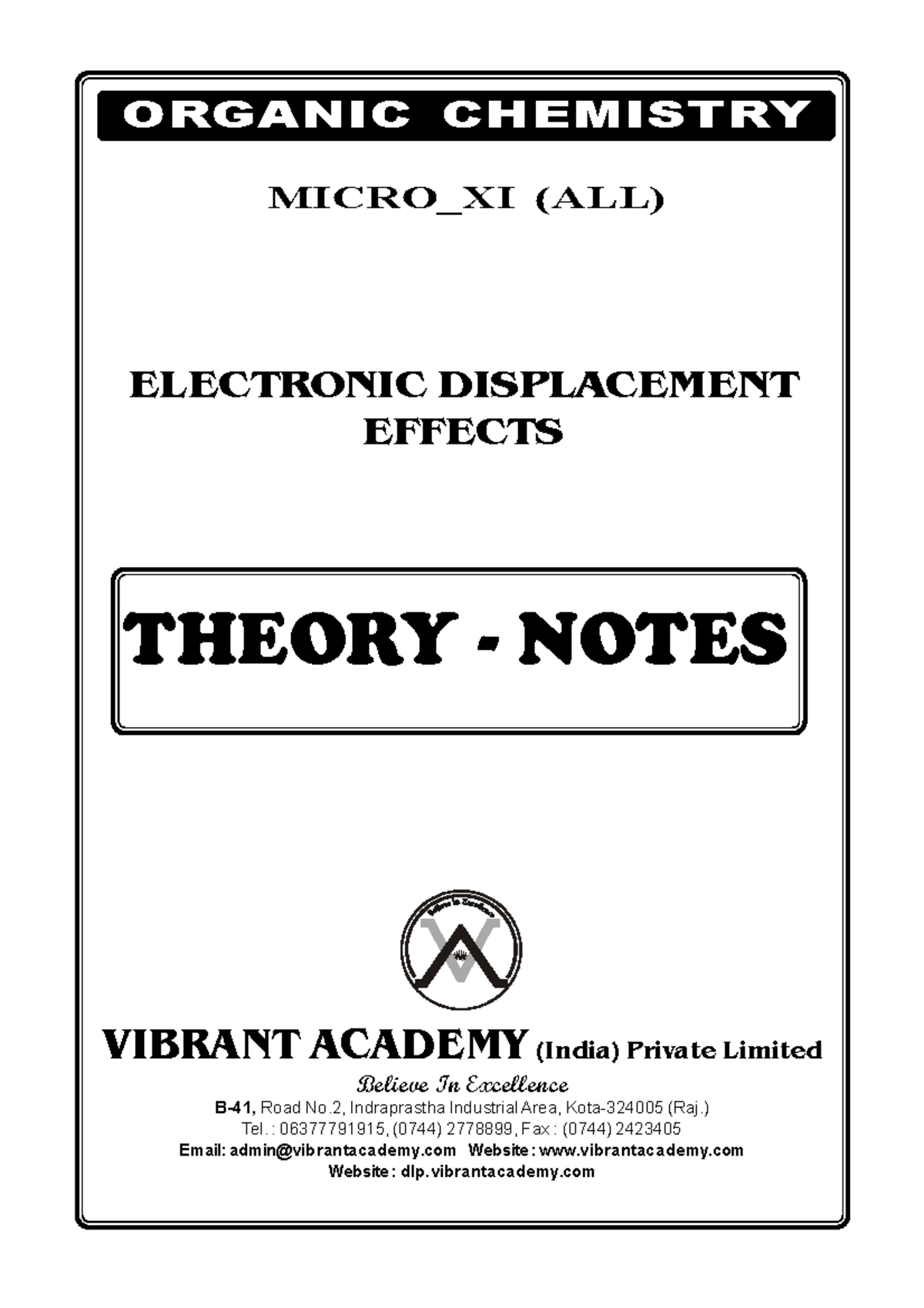 1 Electronic Displacement Effect Theory Notes Send Print - THEORY ...