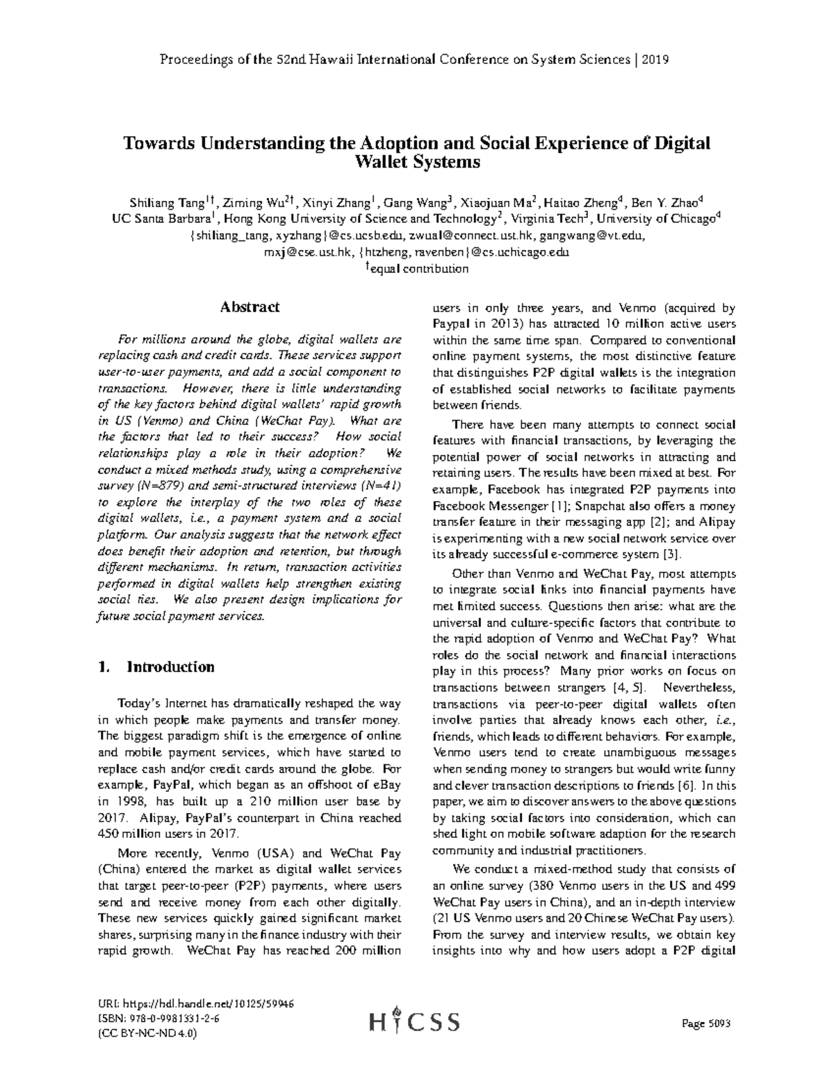 Towards Understanding the Adoption and Social Experience of Digital ...