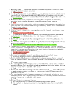 Urban Sociology - I. Introduction Paragraph 1: Urban sociology is a ...