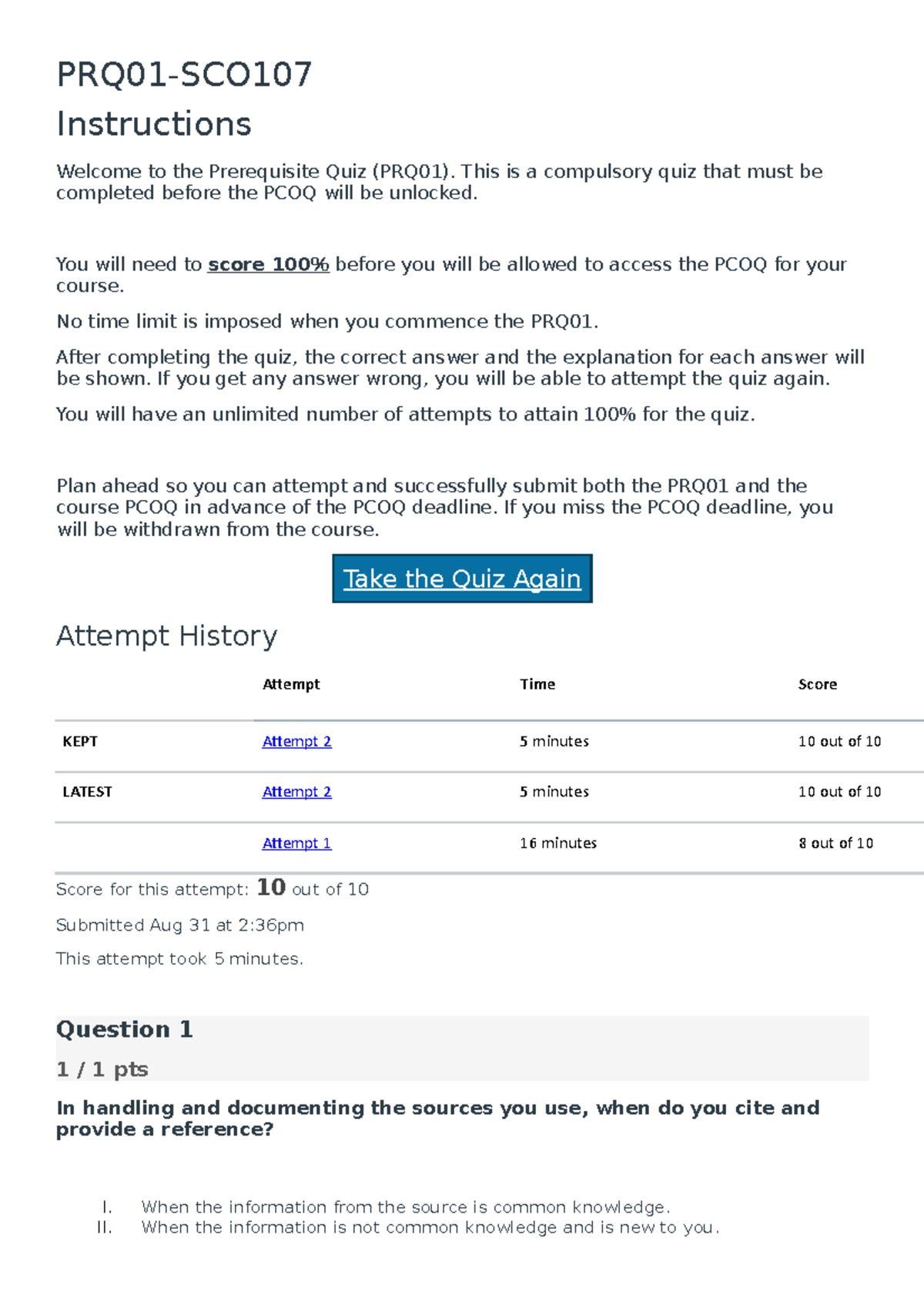 PRQ01-SCO107 - Prerequisite Quiz (PRQ01) - PRQ01-SCO107Instructions ...