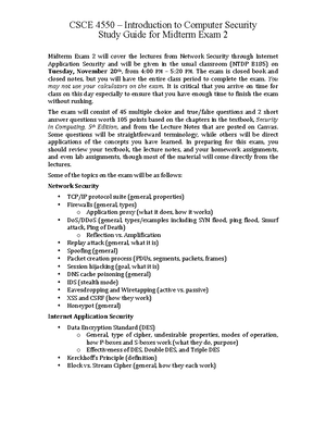 Csce4550Project 2 FA18 - CSCE 4550 Introduction to Computer Security Fall 2018 Project 2 Due: 11 ...