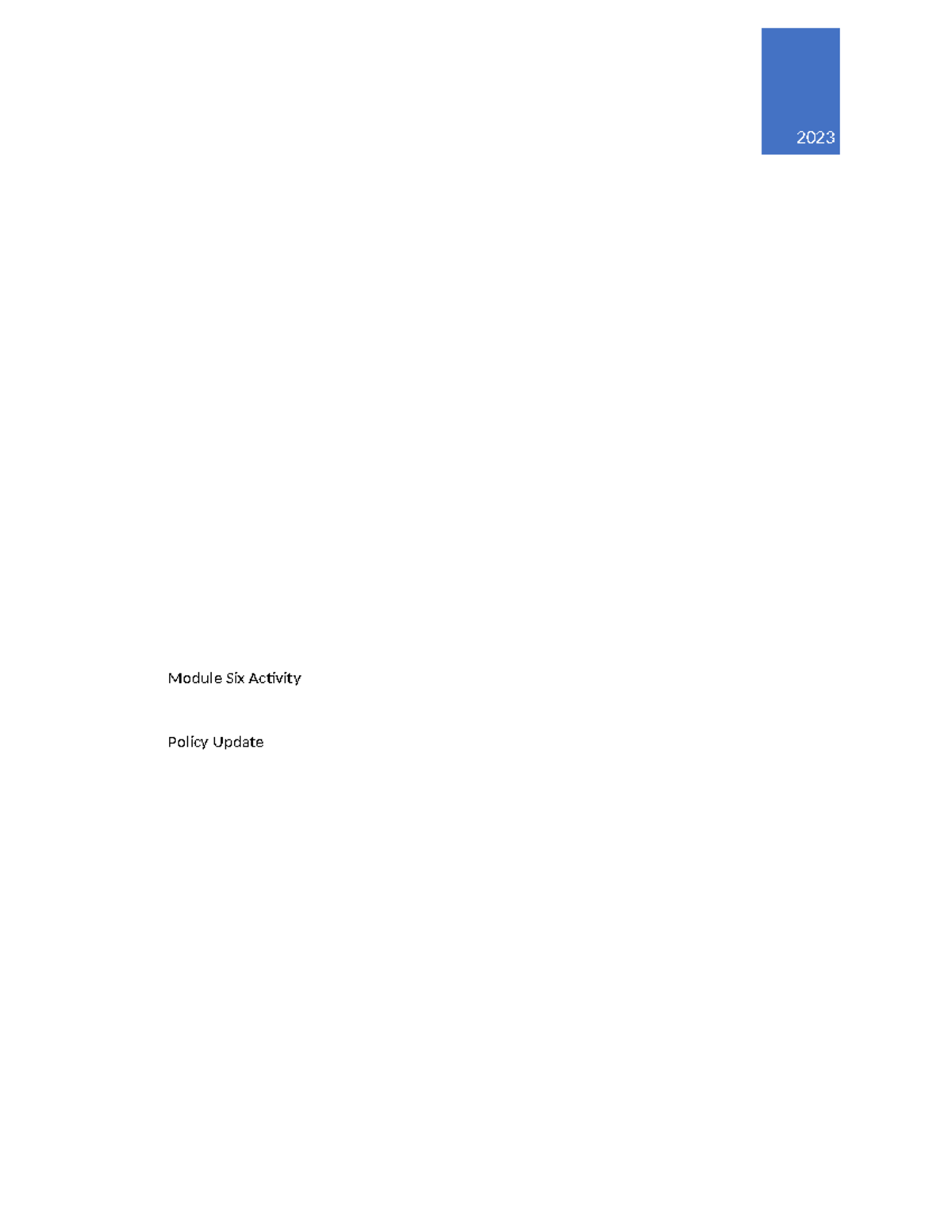 CYB 250 Module Six Activity - 2023 Module Six Activity Policy Update ...