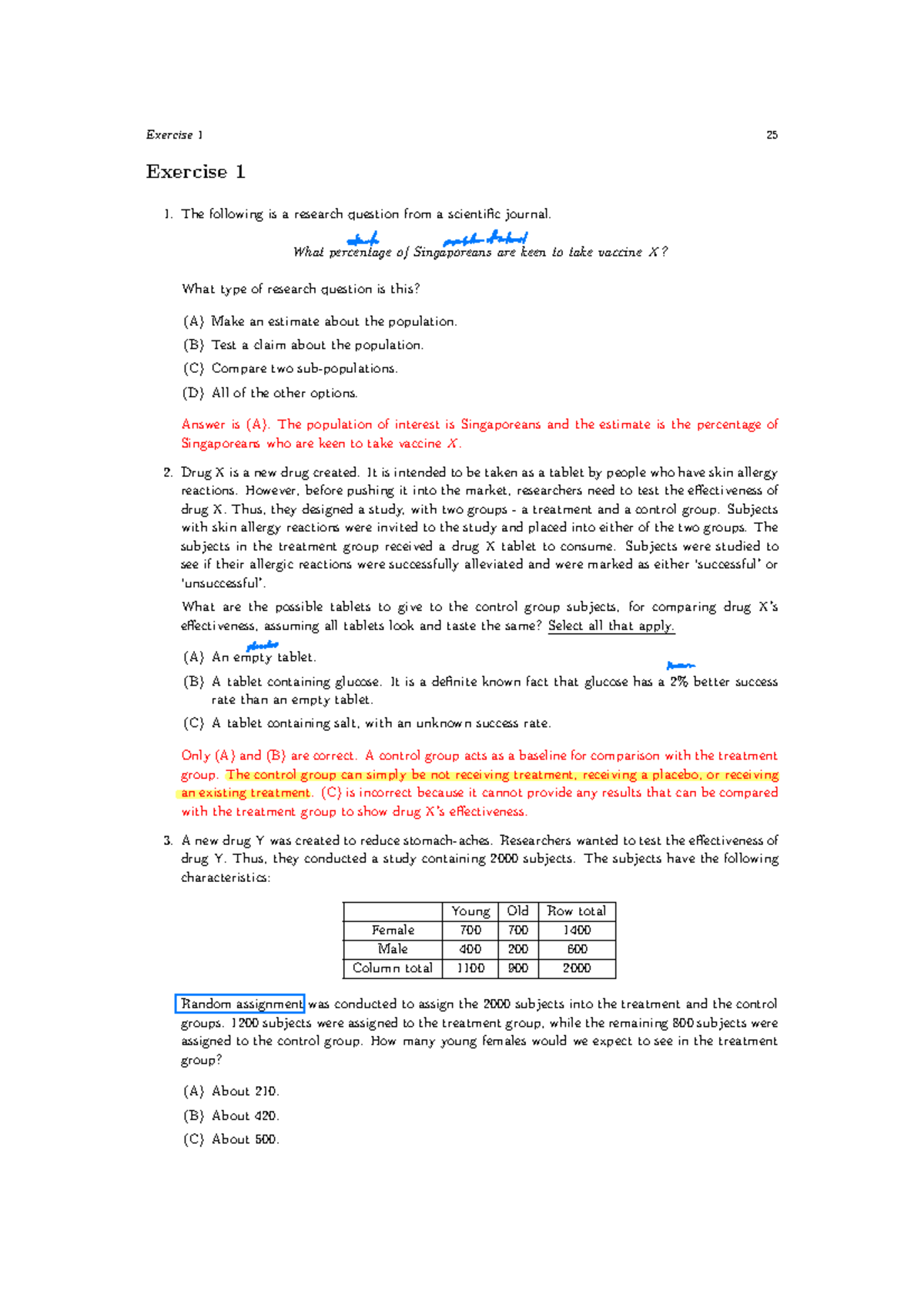Chapter 1 Solutions - Exercise 1 25 Exercise 1 The following is a research question from a - Studocu