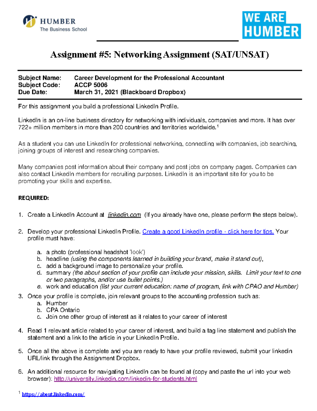 05 - Networking Assignment for career growth - Assignment #5 ...