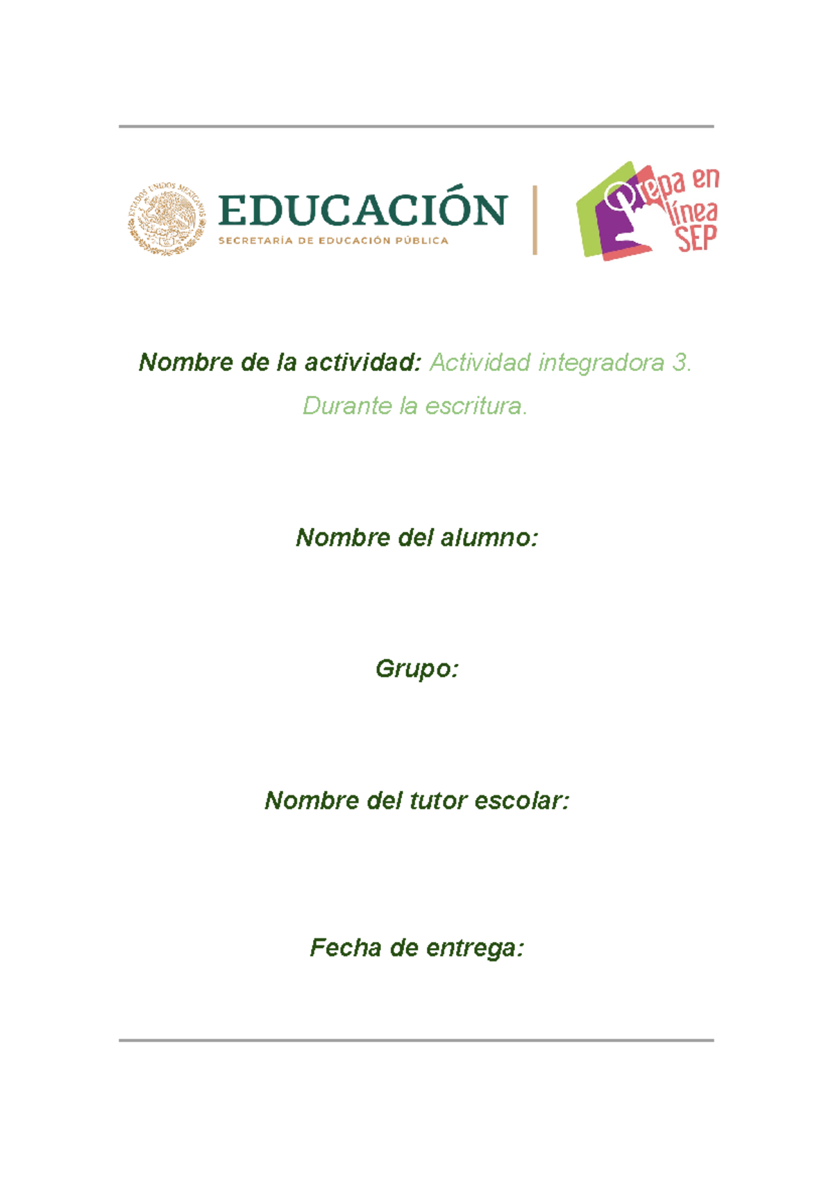 Cetao actividad integradora 3 - Nombre de la actividad: Actividad ...