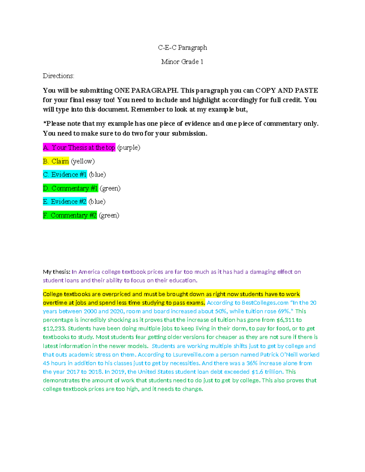 [CEC Paragraph (M1) ] C-E-C Paragraph (M1) - C-E-C Paragraph Minor ...