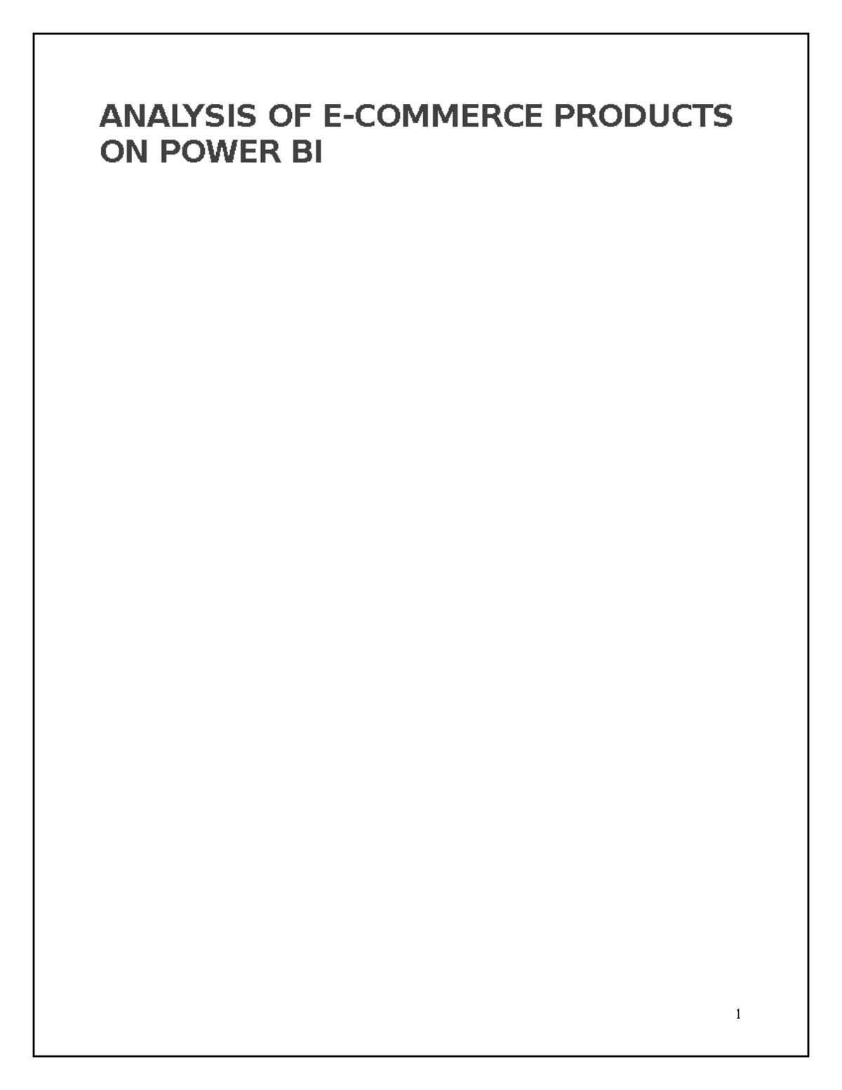 Ecommerce Product Analysis Analysis Of E Commerce Products On Power