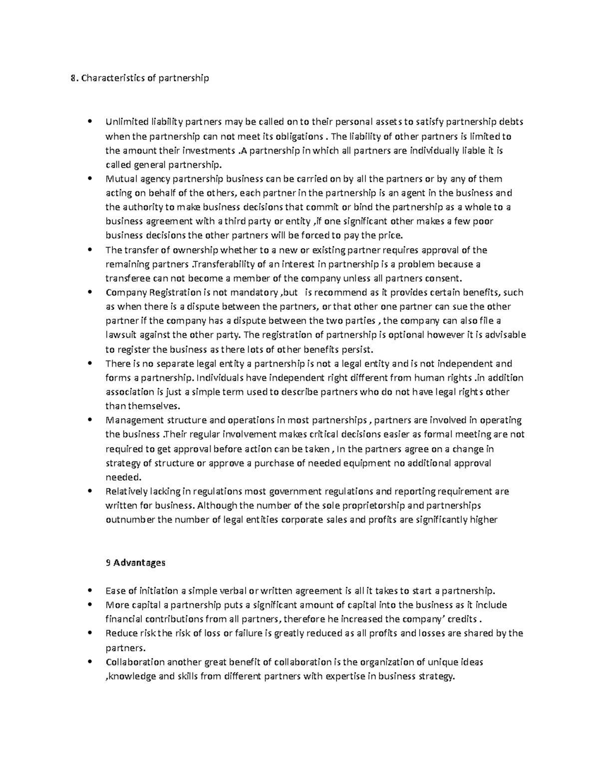 Charecteristics of partnership - Characteristics of partnership ...