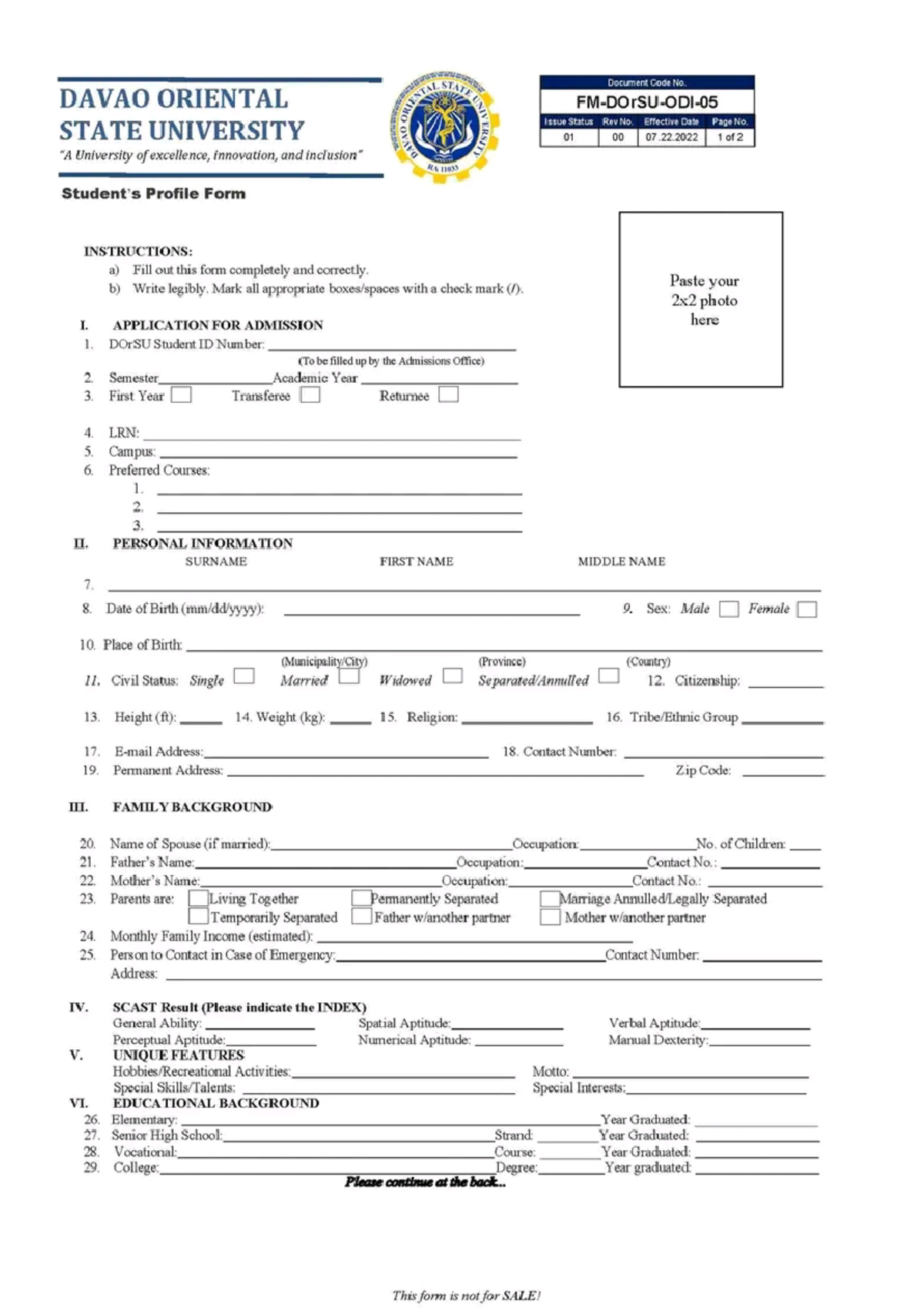 SPF (DOC)PDF - FORM - Business administration - Studocu