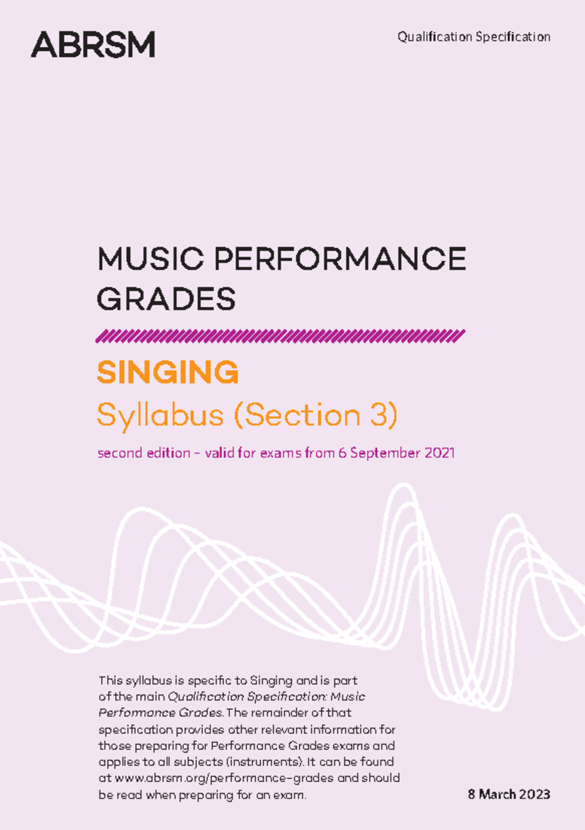 Singing Performance Grades Syllabus 0 - MUSIC PERFORMANCE GRADES ...
