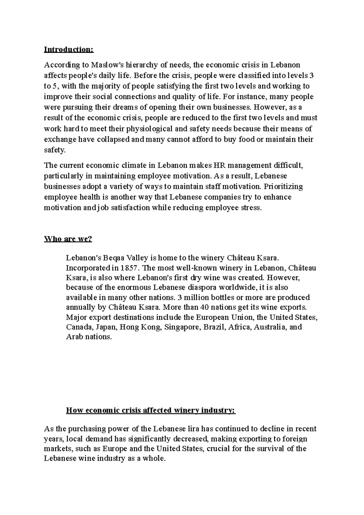 Project Motivation- HRM 600 (Last version) - Introduction: According to ...