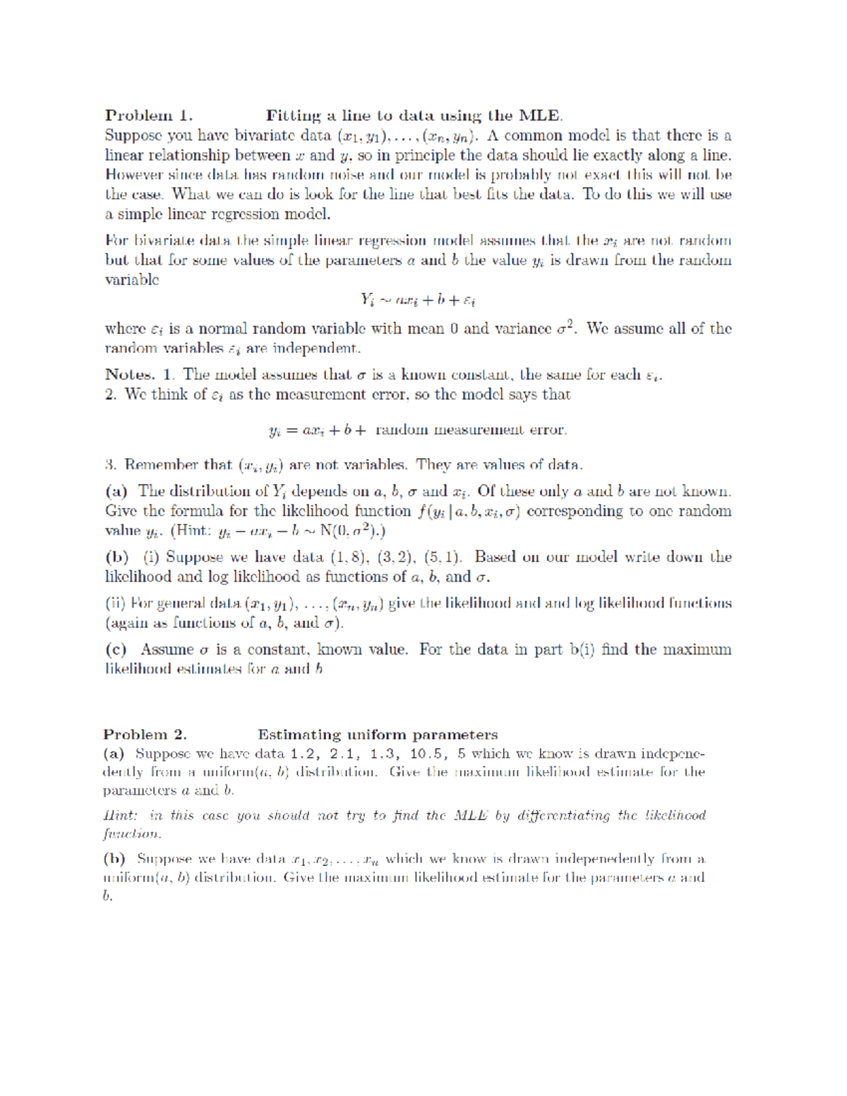 Tutorial 5 - Maximum Likelihood Estimators - ECE 307 - Studocu
