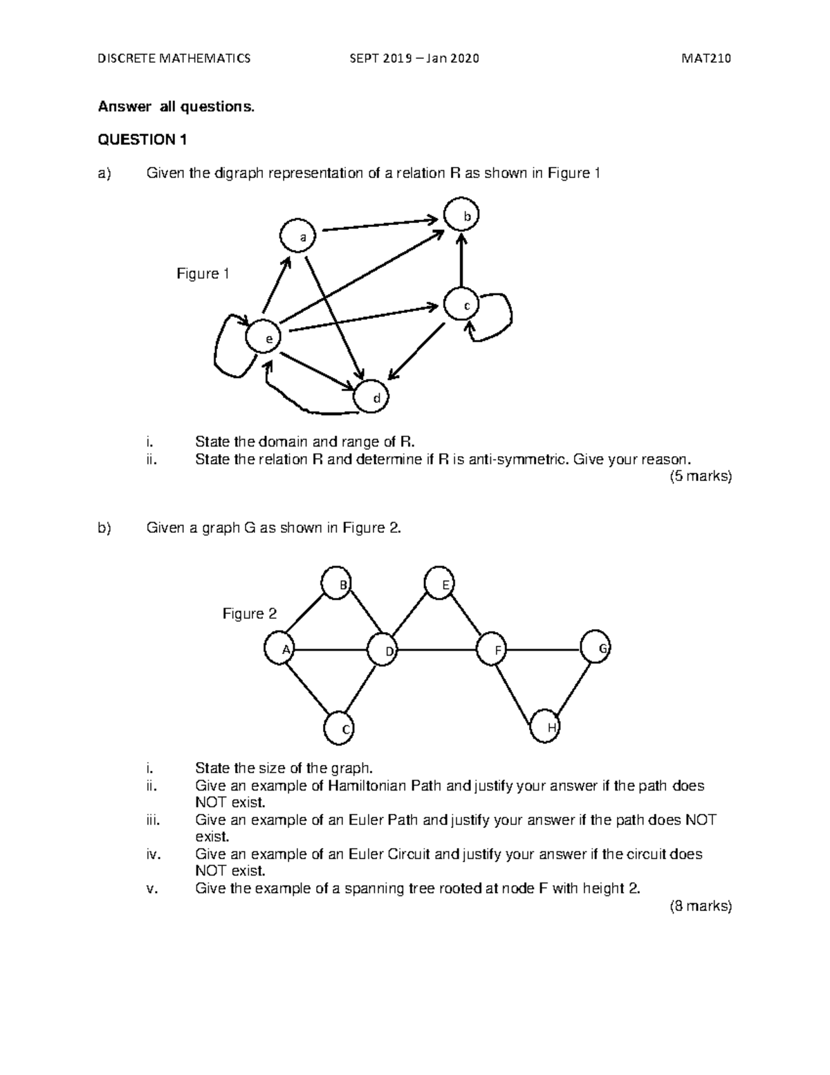 QUIZ MAT210 DISCRETE MATHEMATIC CHAPTER 4 - DISCRETE MATHEMATICS SEPT ...