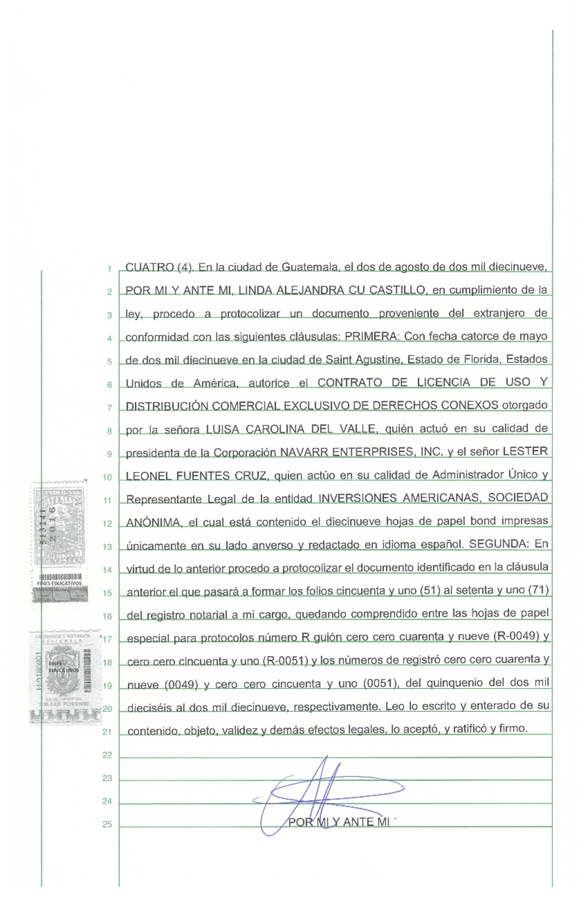 documento de minuta de escritura notarial - Derecho Notarial - Studocu