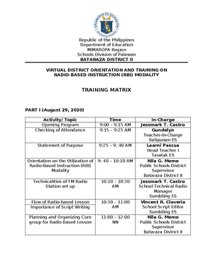 RBI Worksheet - RBI Form 2 - Worksheet Republic of the Philippines ...