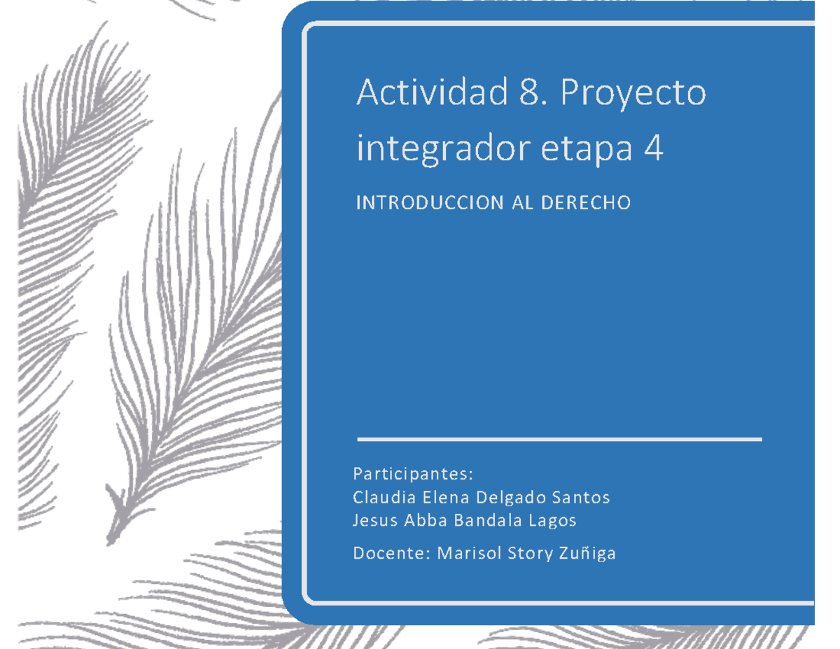 Actividad 8. Proyecto integrador etapa 4 - Actividad 8. Proyecto integrador etapa 4 INTRODUCCION ...