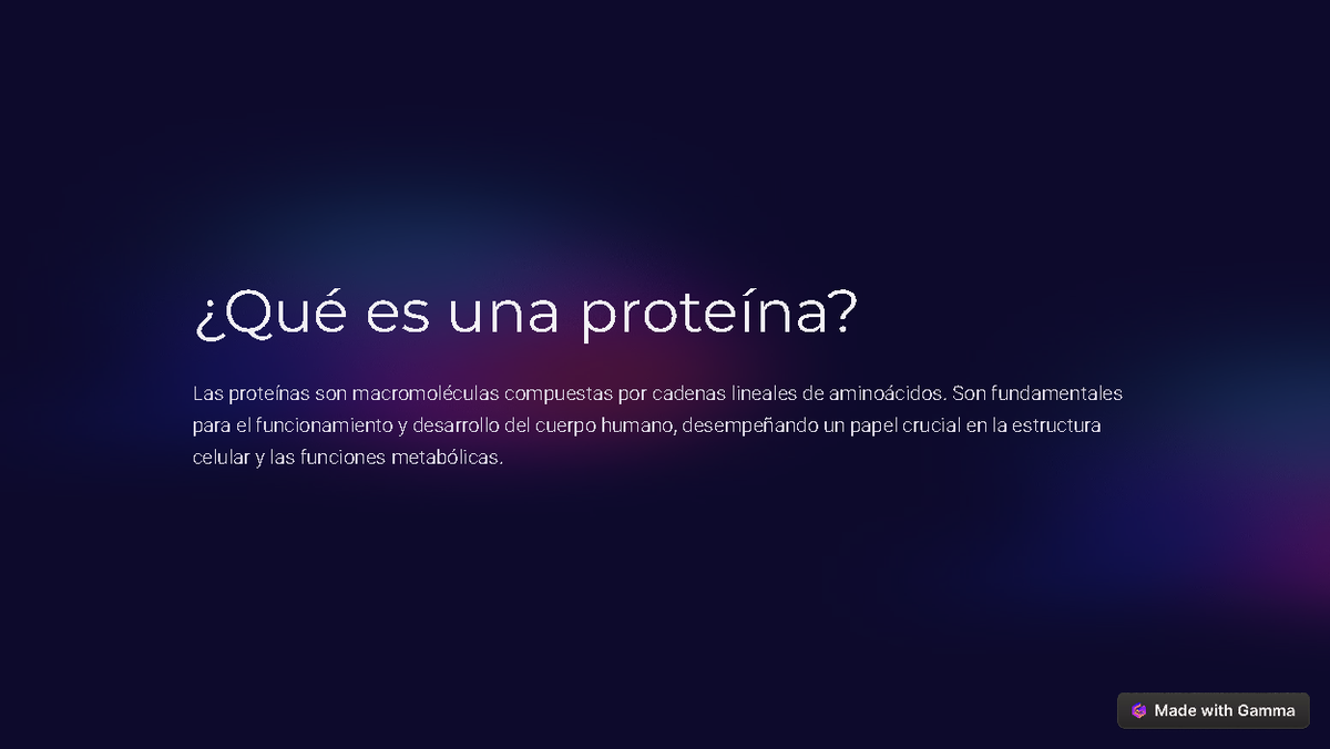 presentación de proteínas - ¿Qué es una proteína? Las proteínas son ...
