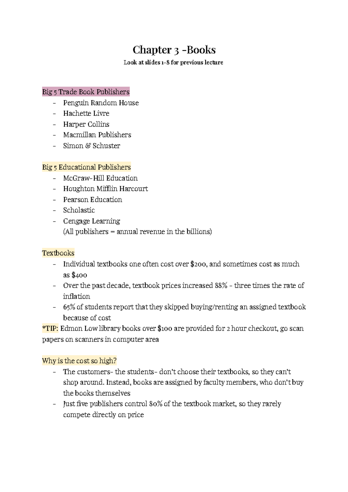 Chapter 3 CONT - Chapter 3 -Books Look at slides 1-8 for previous ...