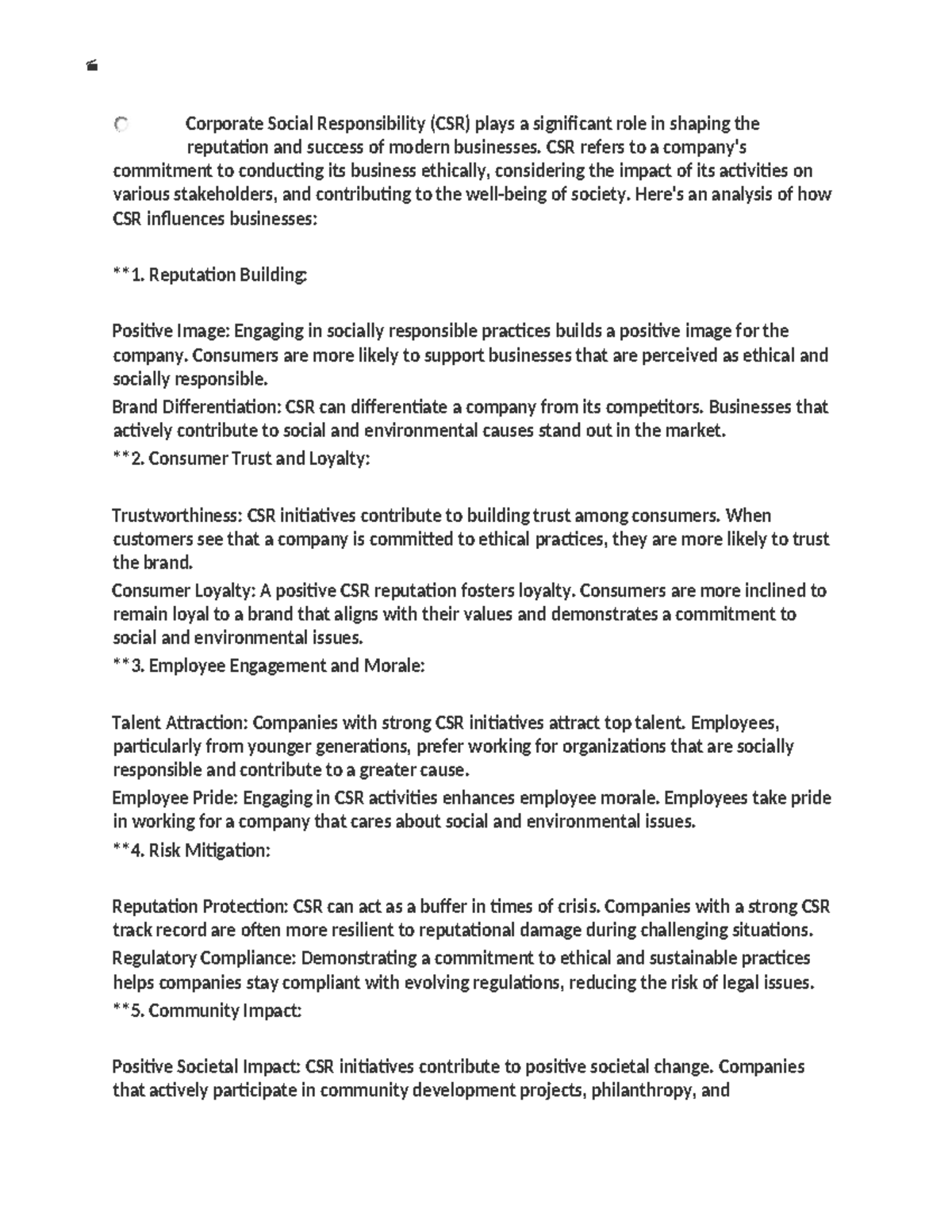 Corporate - Corporate Social Responsibility (CSR) plays a significant ...