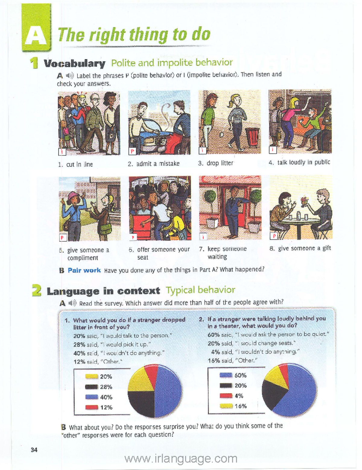 Pages 34-35 - Answre - Inglés Iv - irlanguage irlanguage - Studocu