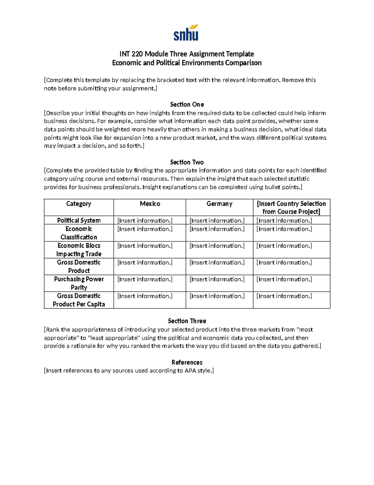 INT 220 Module Three Assignment Template - INT 220 Module Three ...