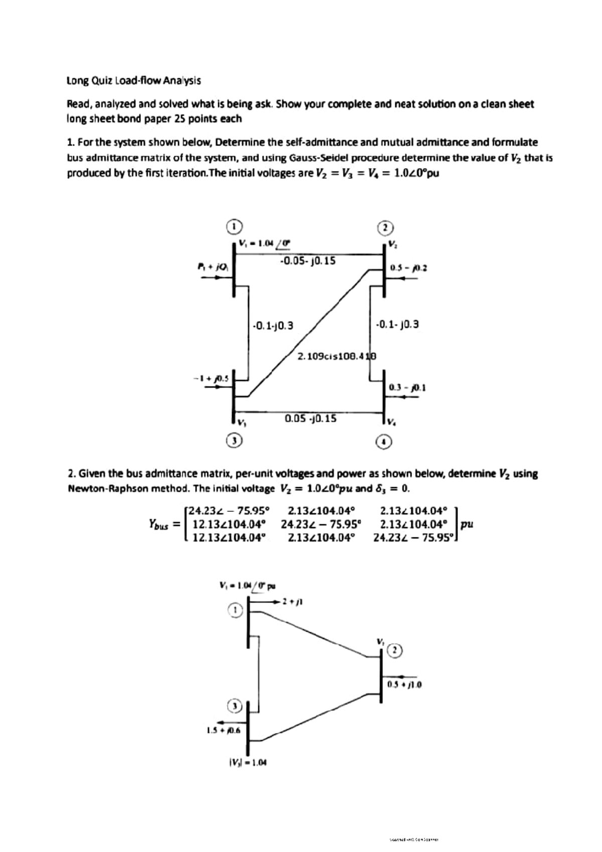 Advance Power System Quiz - Electrical Engineering - NVSU - Studocu