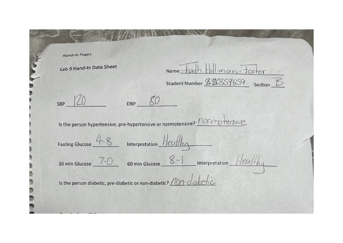 Lab 9 - lab work - Kine 1020 - Studocu