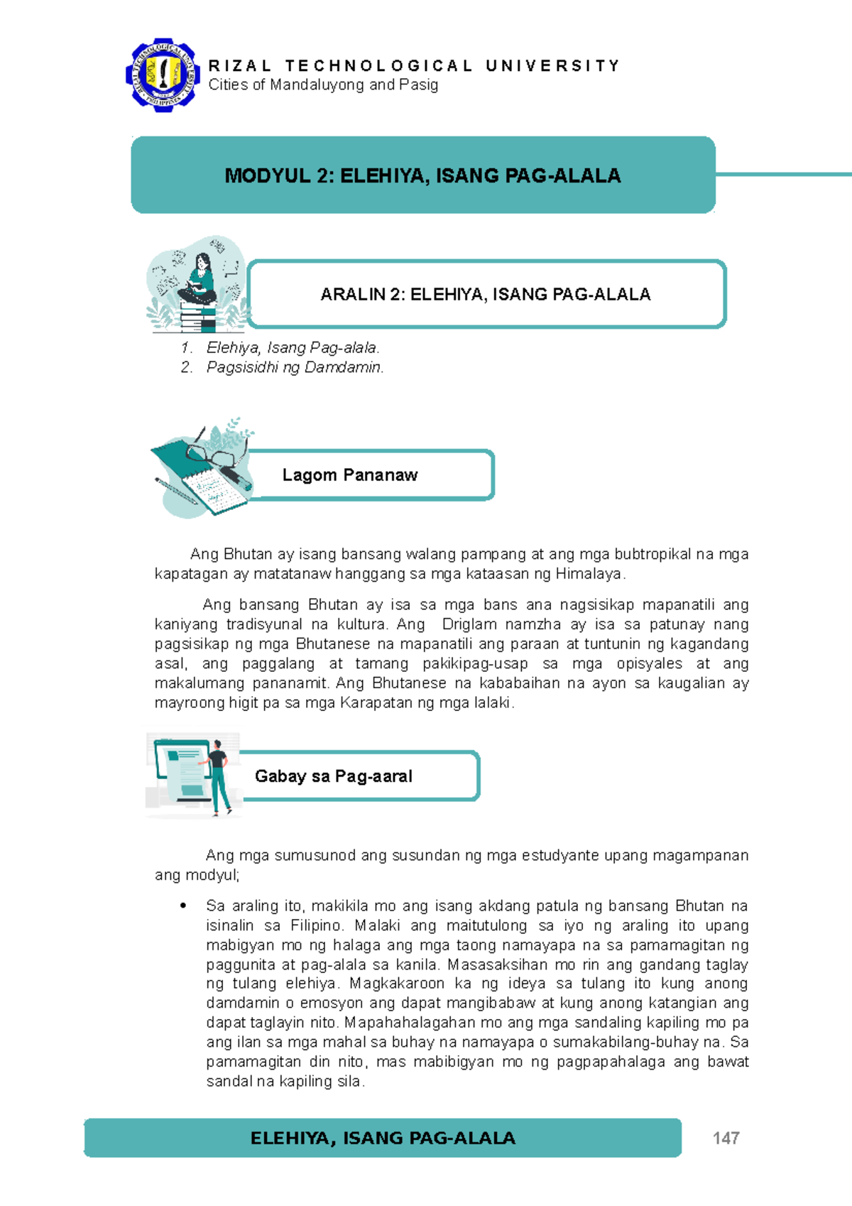 Unit 3 Aralin 2 - notes - Gabay sa Pag-aaral Elehiya, Isang Pag-alala ...