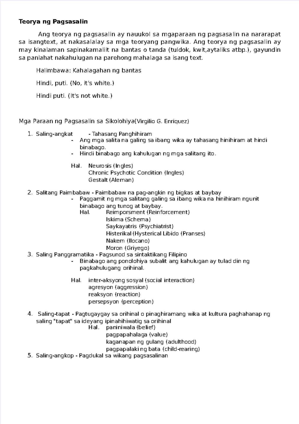 Dokumen - aaaa - Teorya ng Pagsasalin Ang teorya ng pagsasalin ay ...