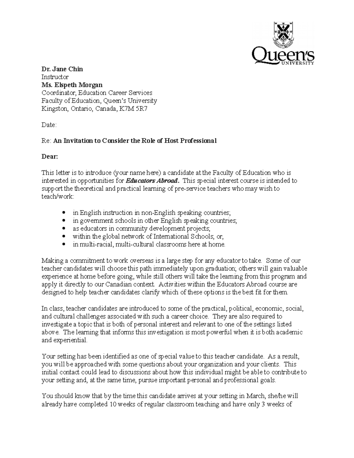 Practicum intro letter 2017 - Dr. Jane Chin Instructor Ms. Elspeth ...