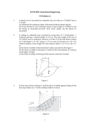 3831 TUTE 01 - 3831 TUTE 01 - 1 ENGR 3831 Geotechnical Engineering TUTORIAL I Field Vane shear ...
