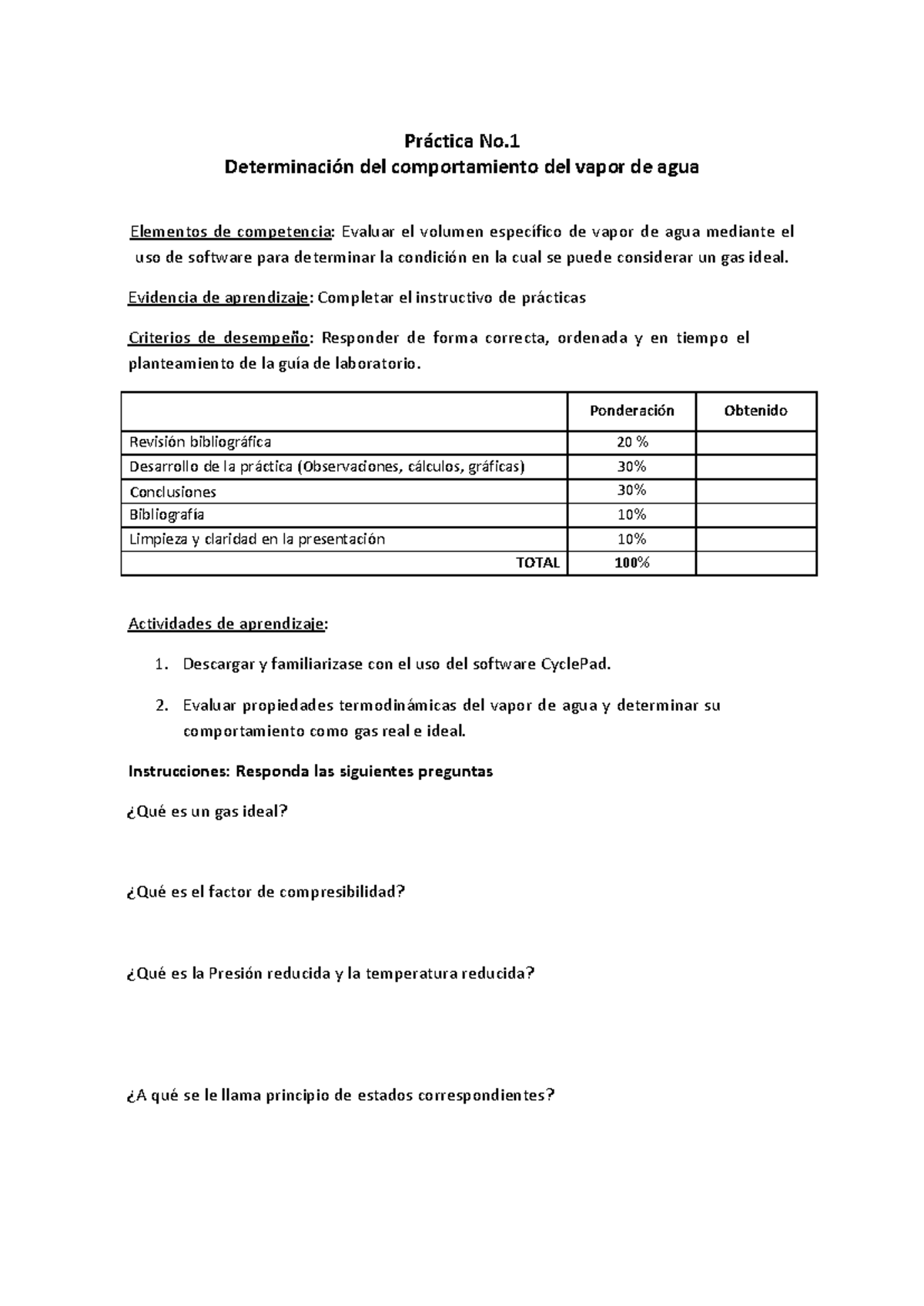 Practica 1 Gases y Vapores - Termodinámica De Gases Y Vapores Y Laboratorio - UANL - Studocu