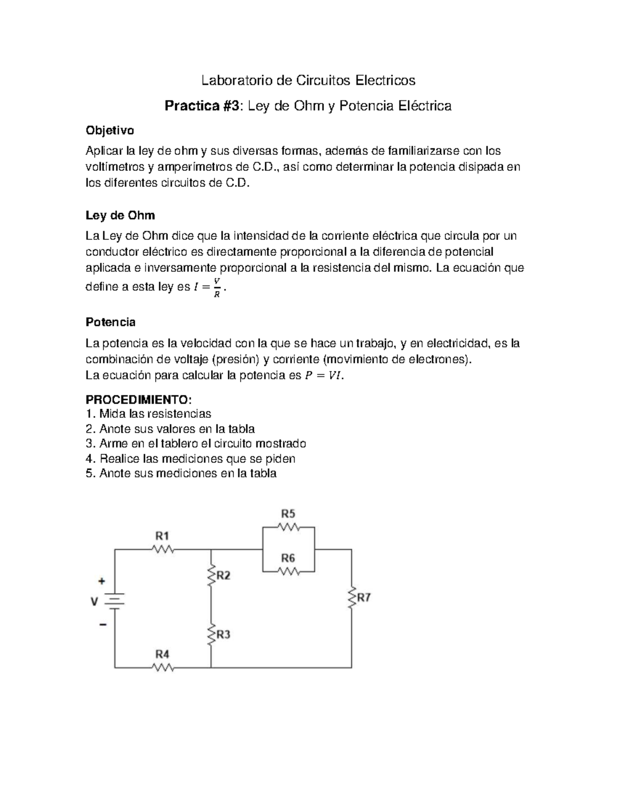 Practica 3_Laboratorio de Circuitos Electricos_FIME - Laboratorio de Circuitos Electricos ...
