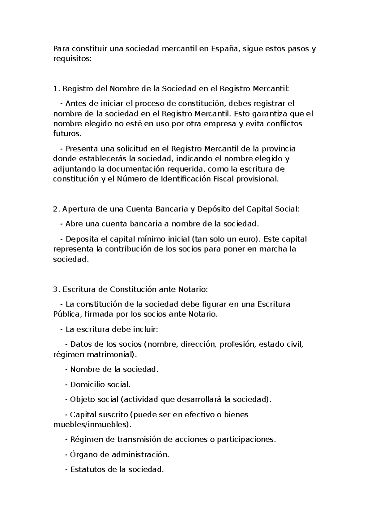 Sociedad mercantil extranjera - Para constituir una sociedad mercantil en España, sigue estos ...