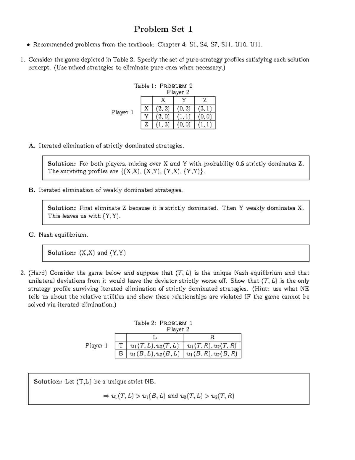 Problem Set 1 Answers and problems - Problem Set 1 Recommended problems ...