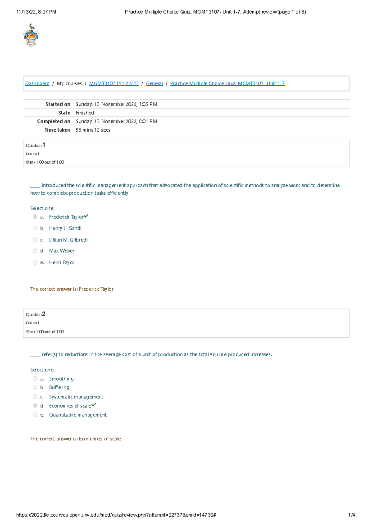 unit 1 business - Dashboard / My courses / MGMT3107 | S1 22/23 ...
