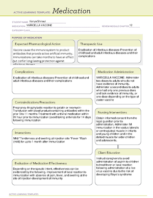 Medication Template ATI nursing pharmacology review 2022 - ACTIVE ...