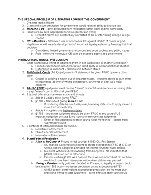 Civil Procedure Law Outline - 2 - I. Class Actions (Rule 23) Rule 23 ...