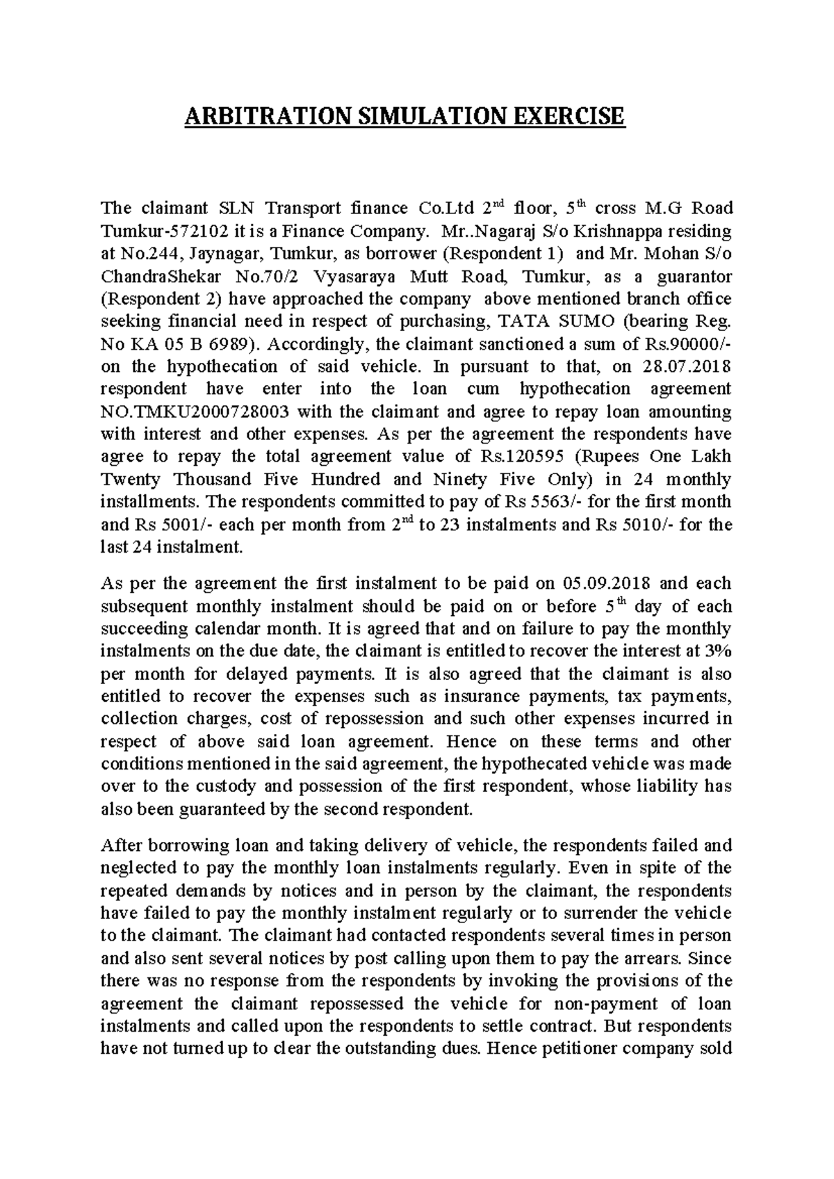Arbitration Bmscl - Alternative dispute resolution is a clinical course under Karnataka State ...