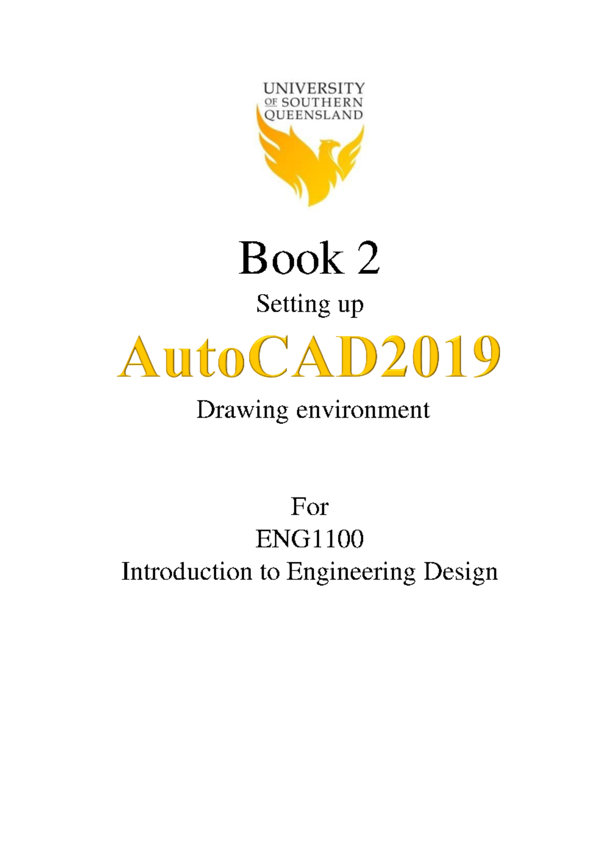 Setting up Auto CAD 2019 drawing environment for ENG1100 - Book 2 ...