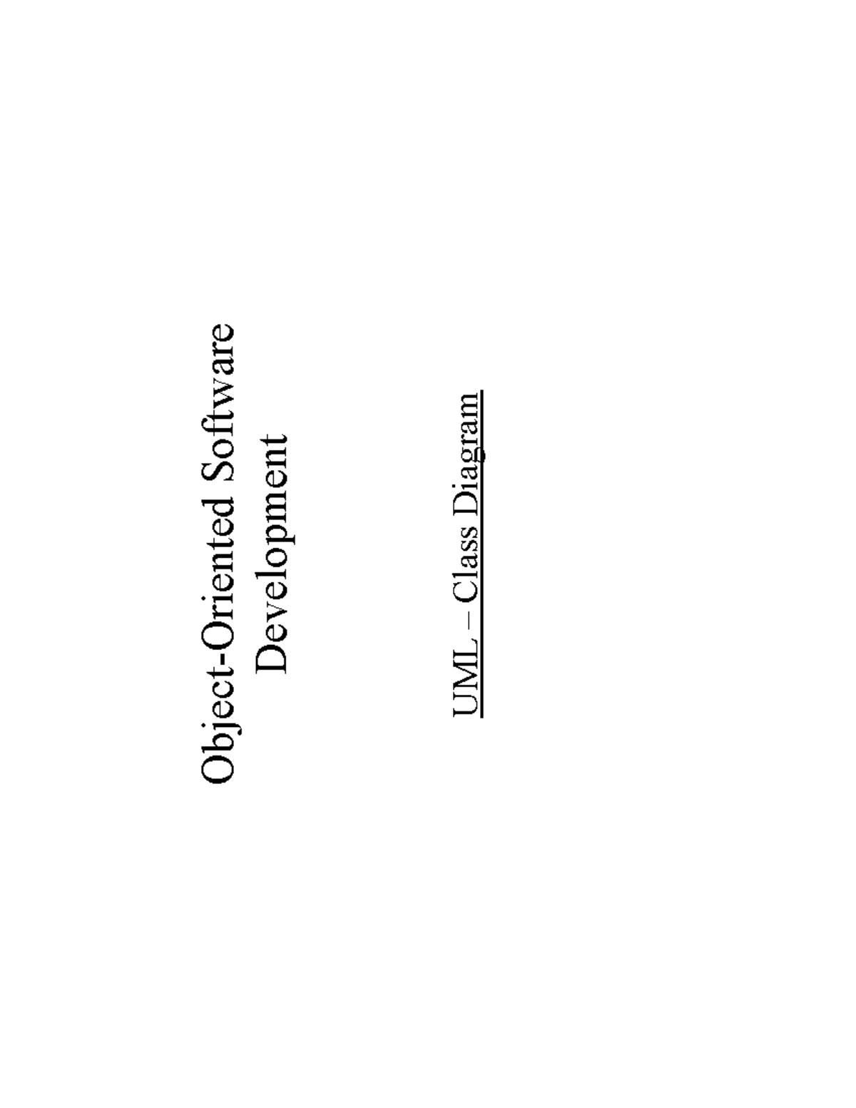Uml Class Diagram Object Oriented Software Development Uml Class
