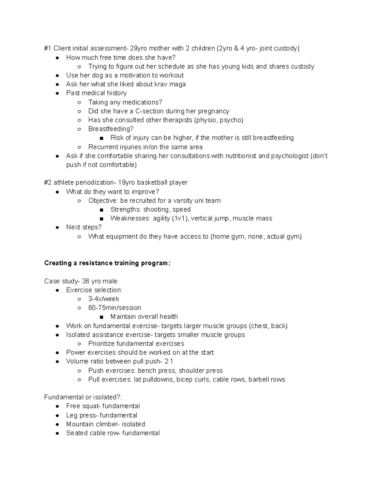 Lecture 3 - #1 Client initial assessment- 29yro mother with 2 children ...
