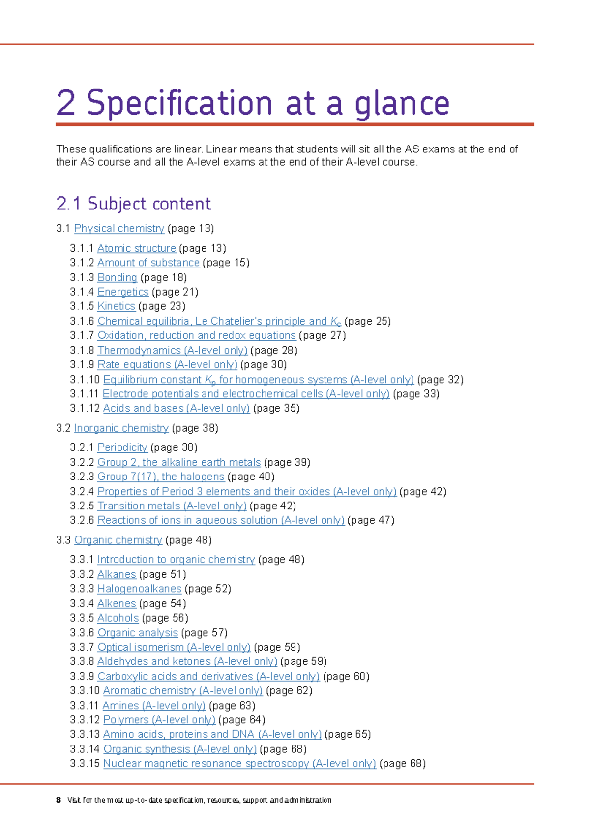 AS and A-level Chemistry Specification Specifications for first ...