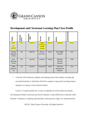 EDU-354-Development Chart - EDU-354 Cognitive and Intellectual ...