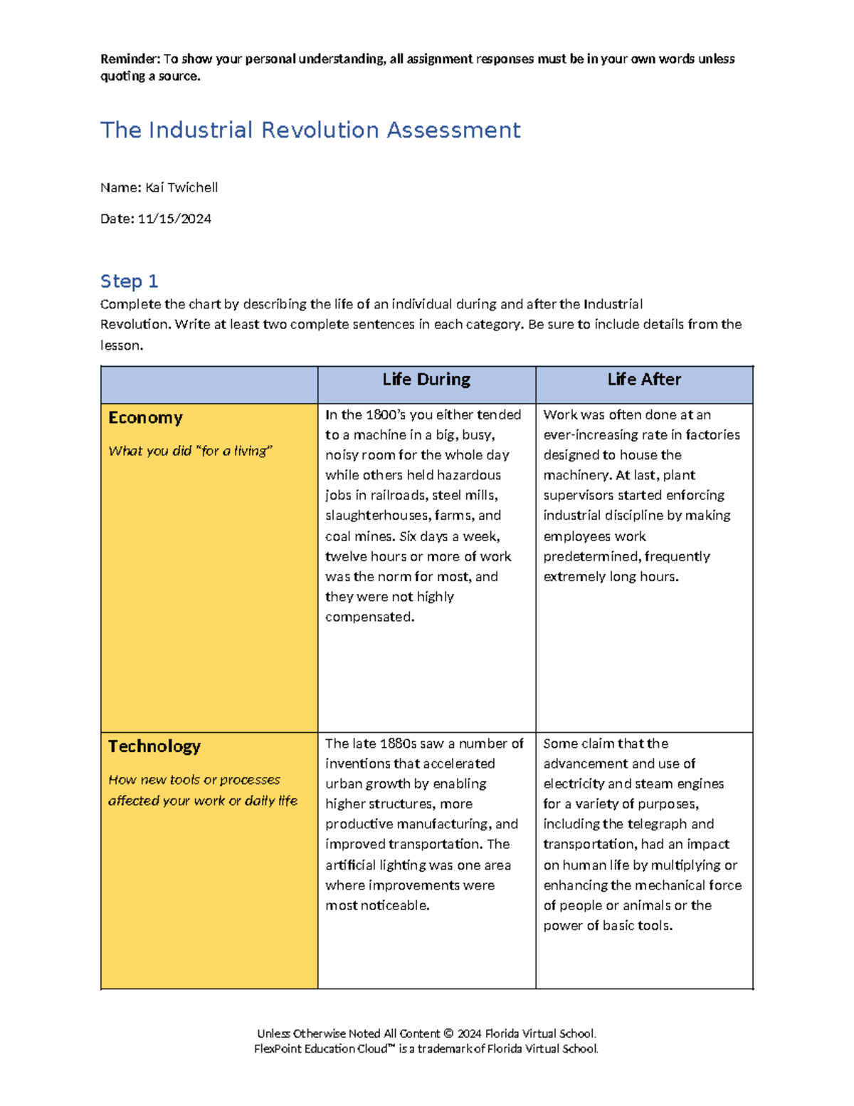 The industrial revolution wh - Reminder: To show your personal ...