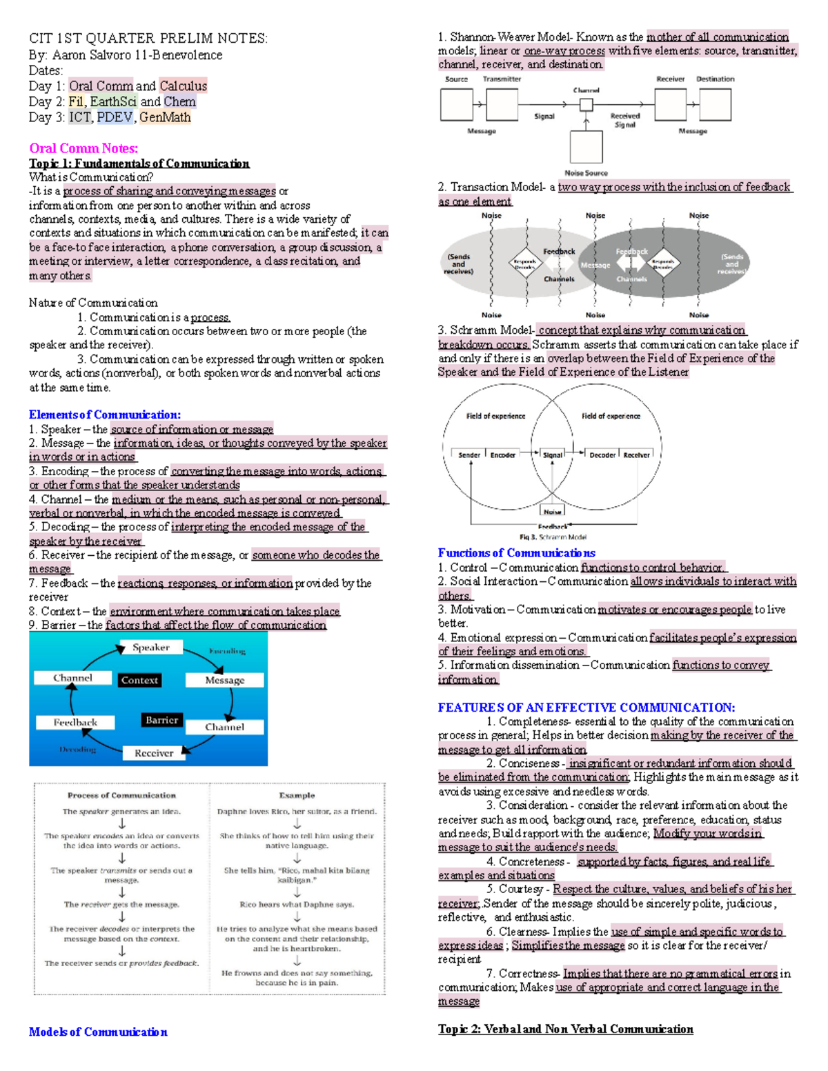 CIT 1st Quarter Prelim Notes/Reviewer - CIT 1ST QUARTER PRELIM NOTES ...